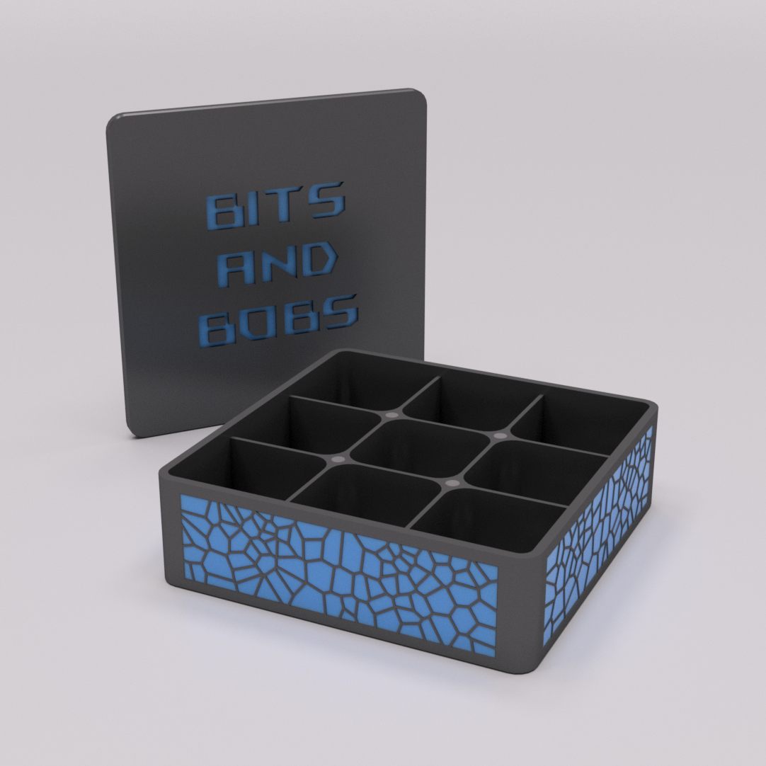 Bits & Bobs Storage Container 4 Magnets Seal 9 Compartments - Gift Box by Paul S | Download free ...