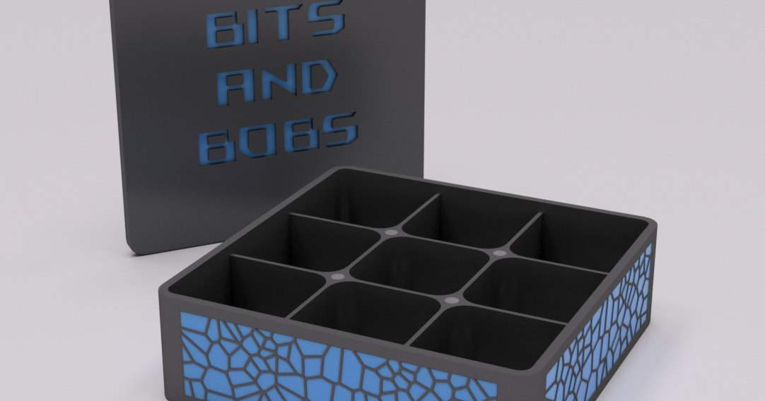 Bits & Bobs Storage Container 4 Magnets Seal 9 Compartments - Gift Box by Paul S | Download free ...