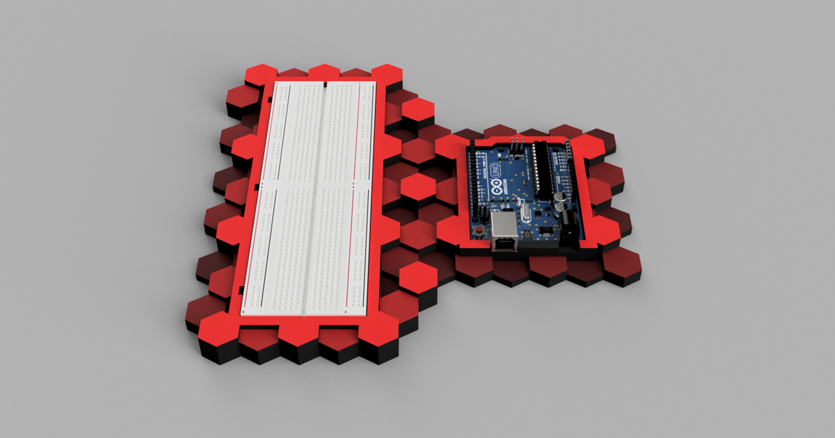 Arduino & Breadboard Mount by Oscar Padilla | Download free STL model ...