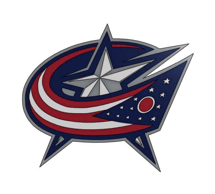 Columbus Blue Jackets Logo by SillyGoose | Download free STL model ...