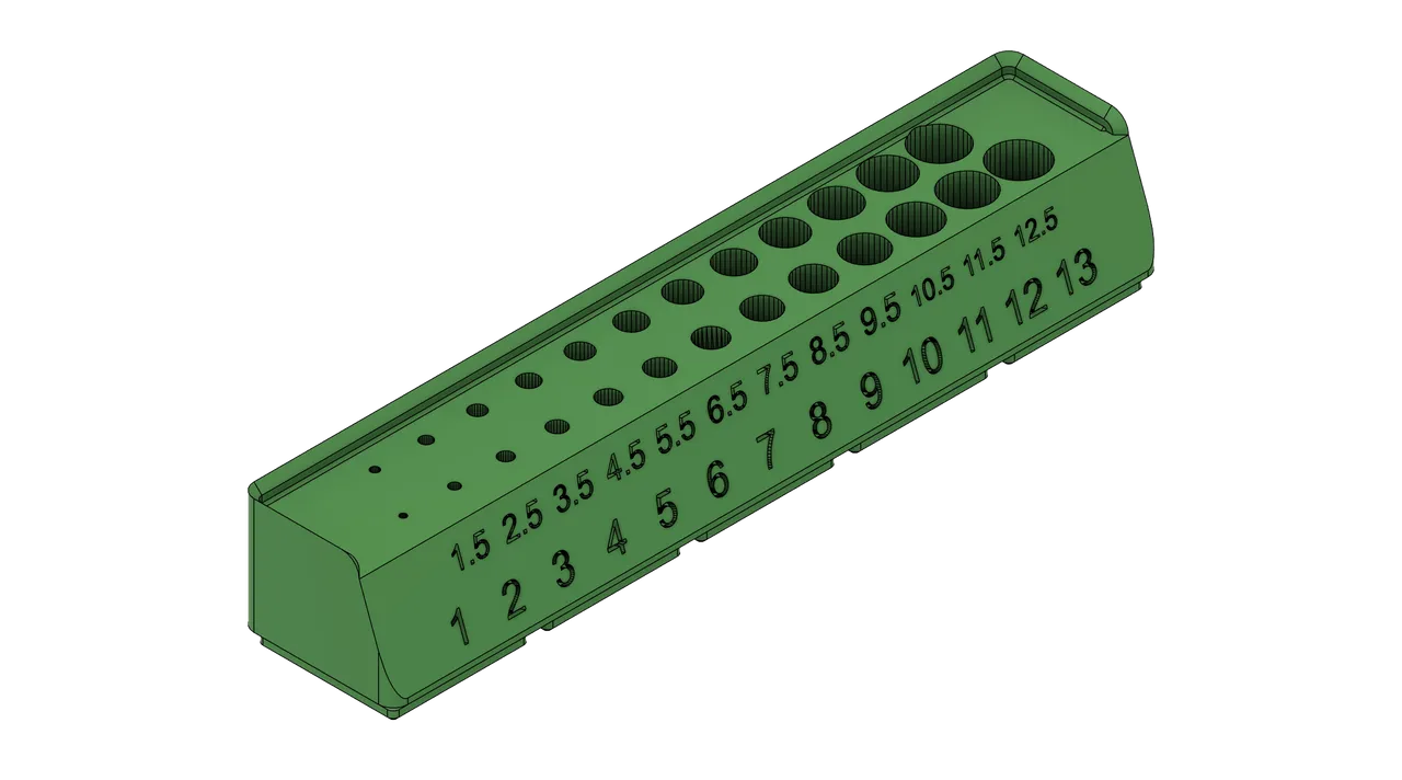 Gridfinity Drill Bit Holder by Wolfgang Sagichnet | Download free STL ...