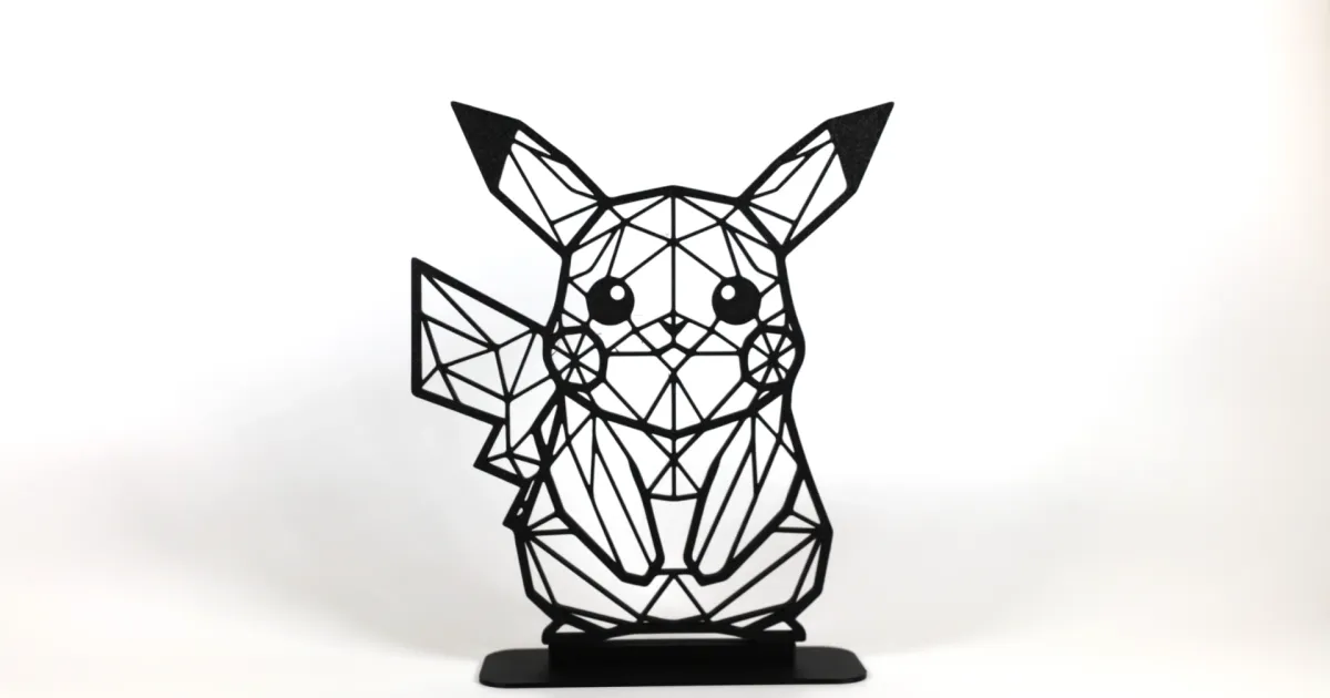 Geometric Low Poly Pikachu by PhaseworksCA | Download free STL model ...