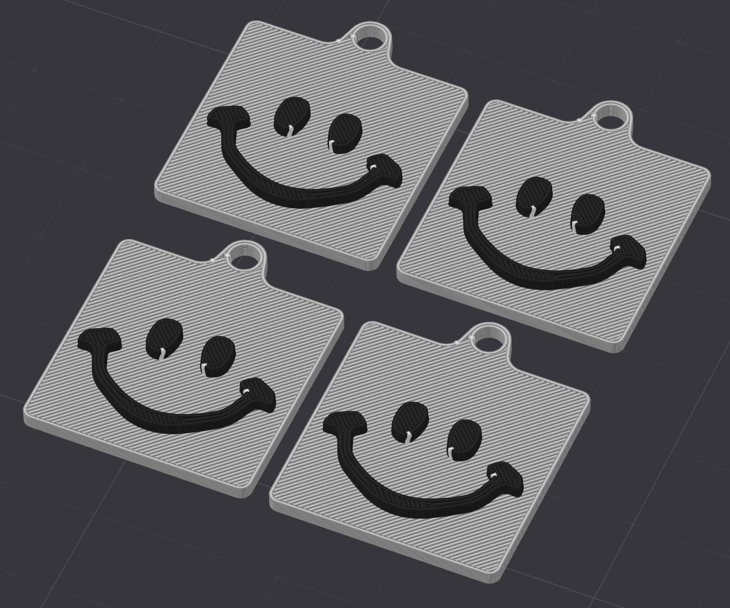 Smile key ring by Niv | Download free STL model | Printables.com