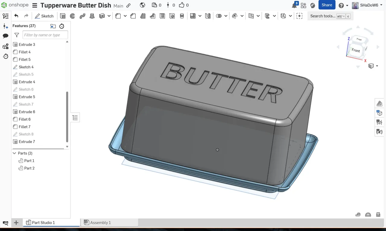 Tupperware Butter Dish by SHaDoW6 | Download free STL model ...