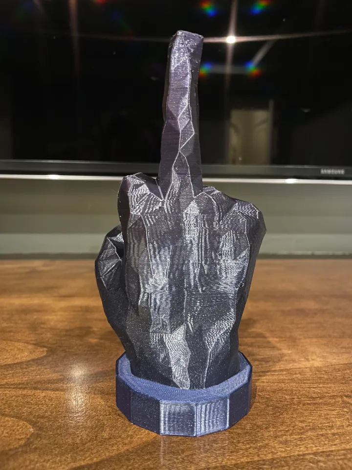 Steel Reinforced Low Poly Middle Finger by Thomas B | Download free STL ...