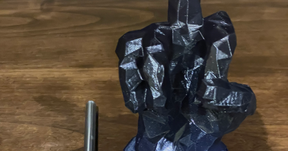 Steel Reinforced Low Poly Middle Finger by Thomas B | Download free STL ...