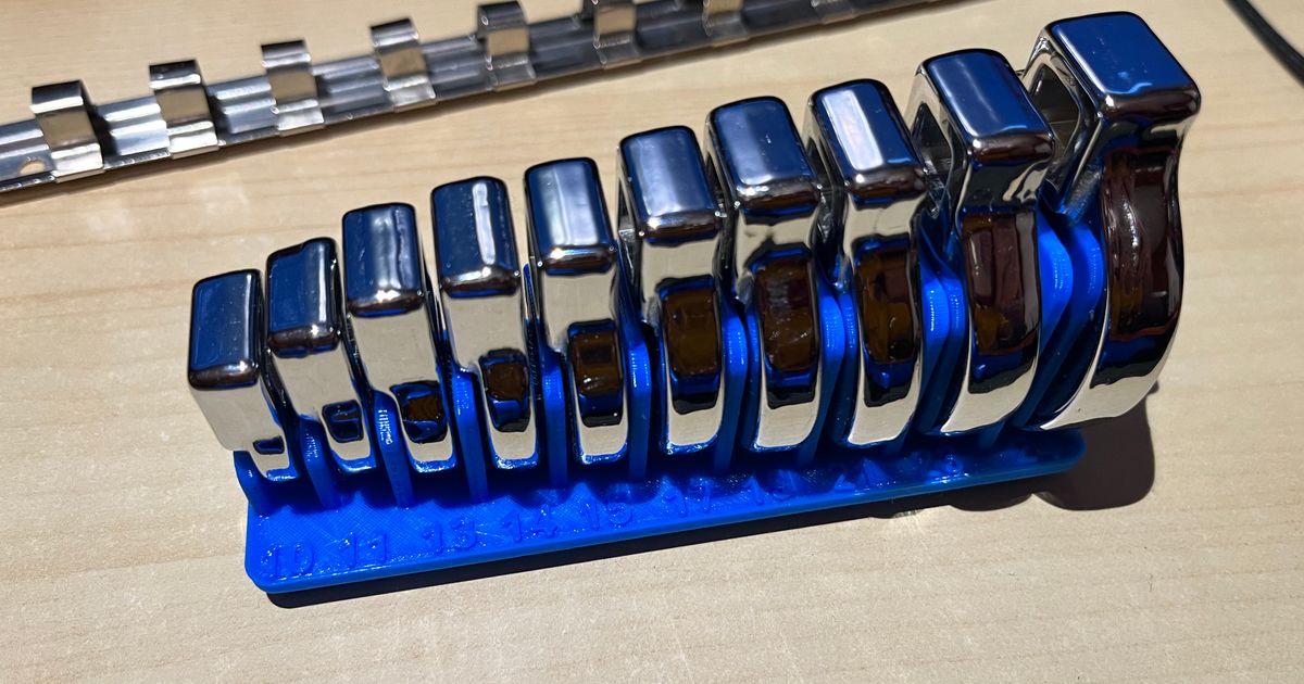 Gridfinity Metric Crowfoot Wrench Organizer by BajaBlast | Download ...