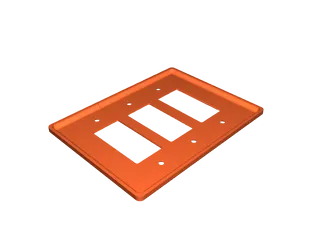 Triple Gang Light Switch Cover by The.Courier05 | Download free STL ...