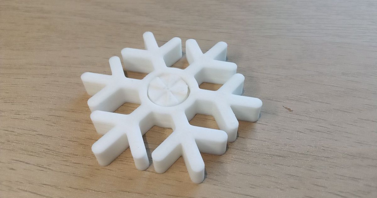 SnowFlake Anti Stress Spinner by Sir Cogwheel | Download free STL model ...