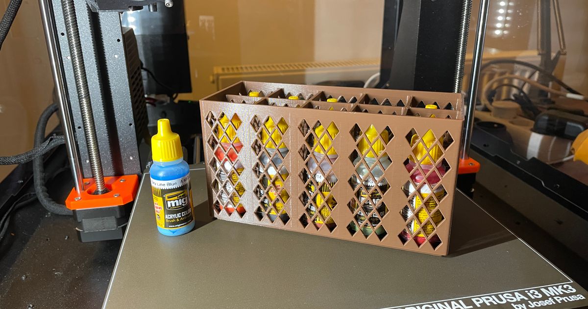 Stackable mini paint storage 3x8 cm bottles by Sesketh | Download free ...