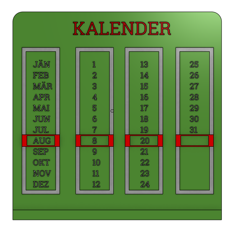 Kalender autorstwa ZanBrix | Pobierz darmowy model STL | Printables.com