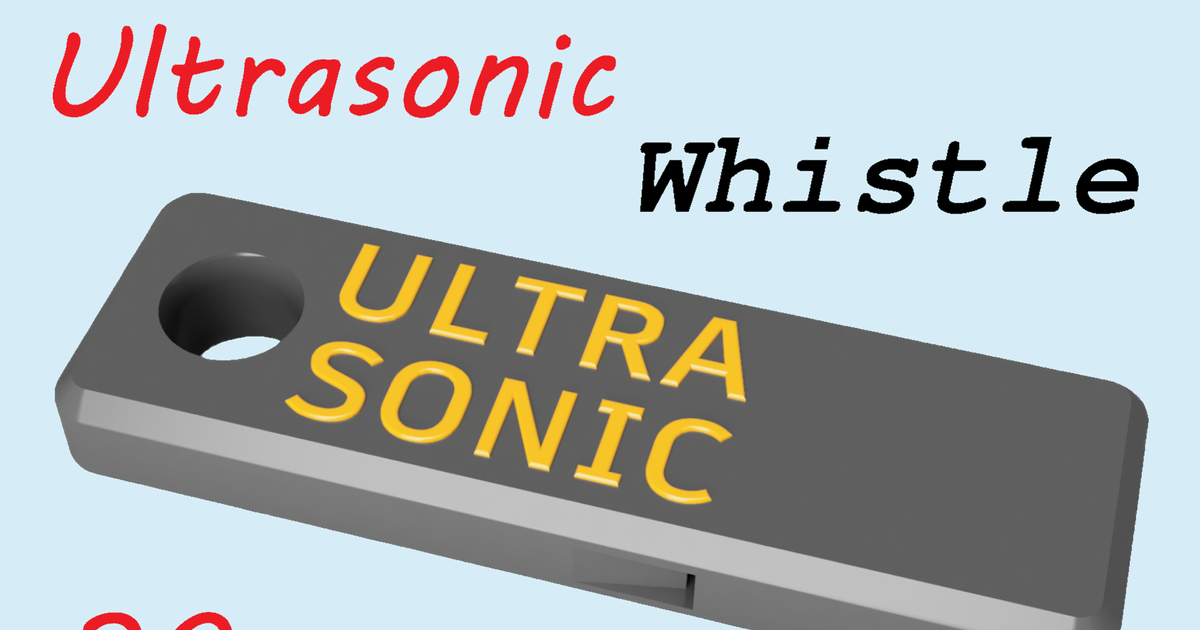 First 3d printable Ultrasonic Whistle by ThreeD-Michael | Download free ...