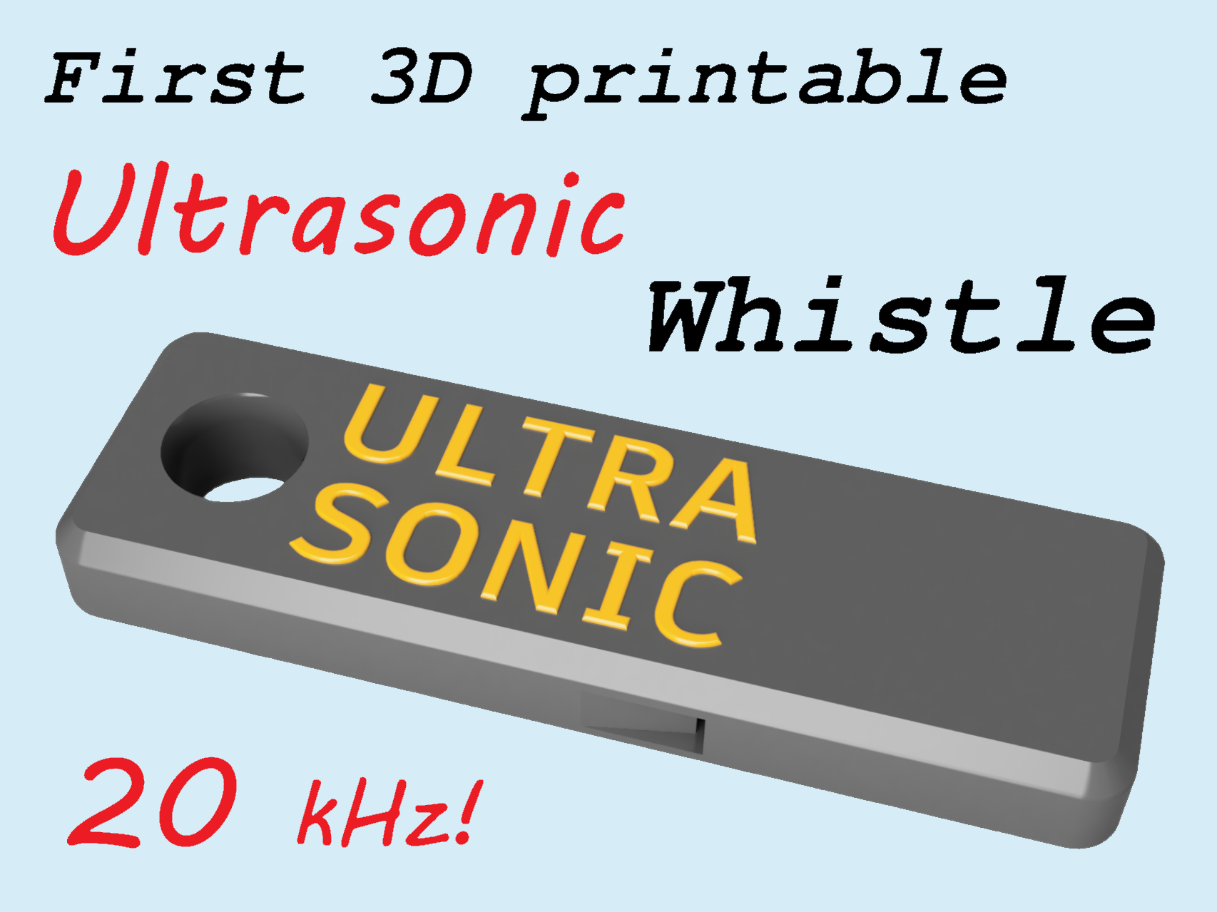 First 3d printable Ultrasonic Whistle by ThreeD-Michael | Download free ...