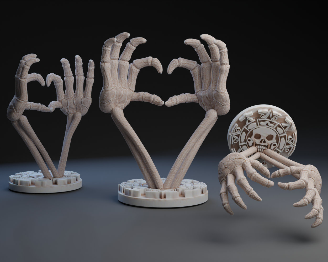 Skeleton hands making heart shape by Peter Farell | Download free STL ...
