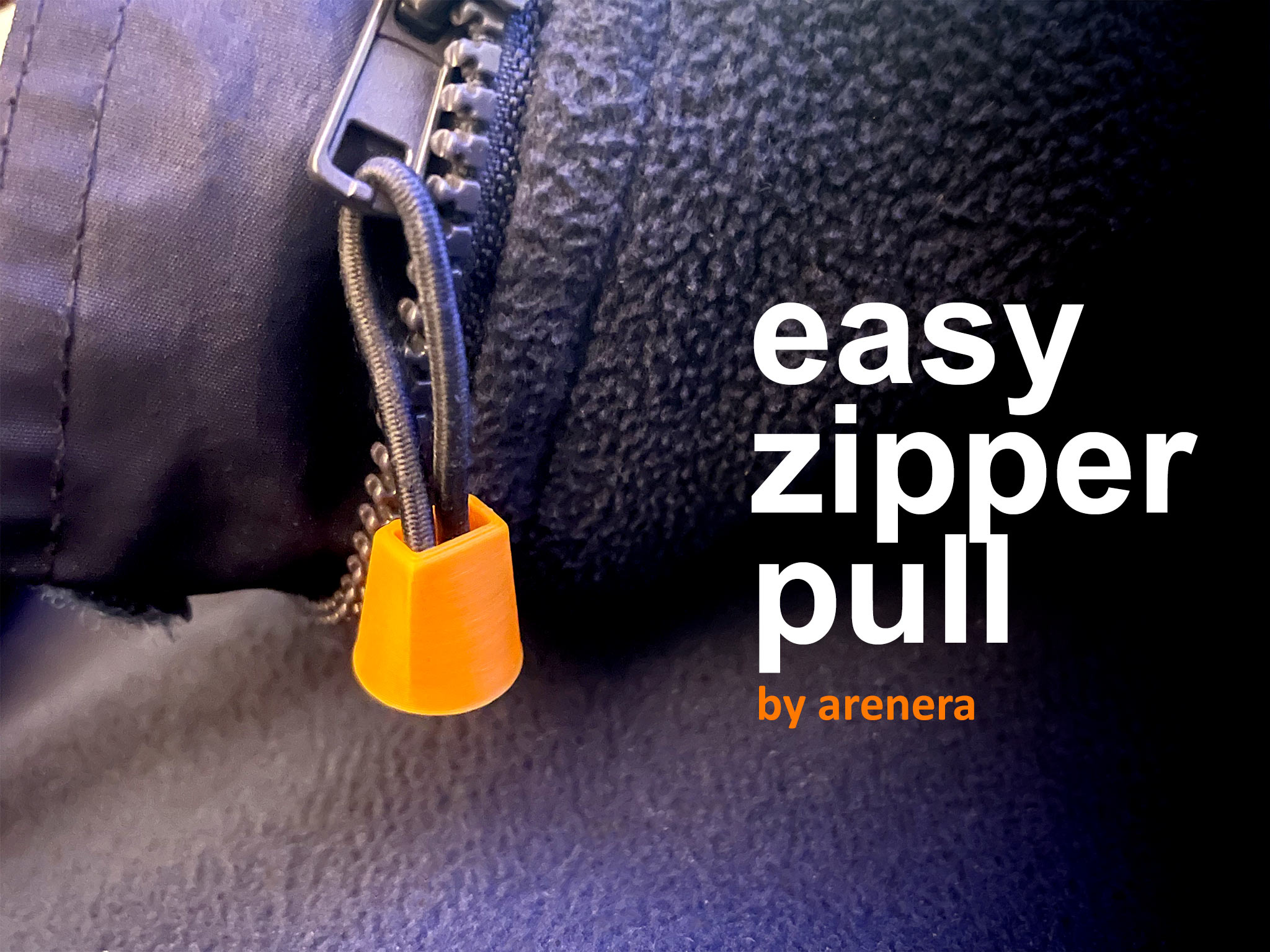 Easy zipper pull by arenera | Download free STL model | Printables.com
