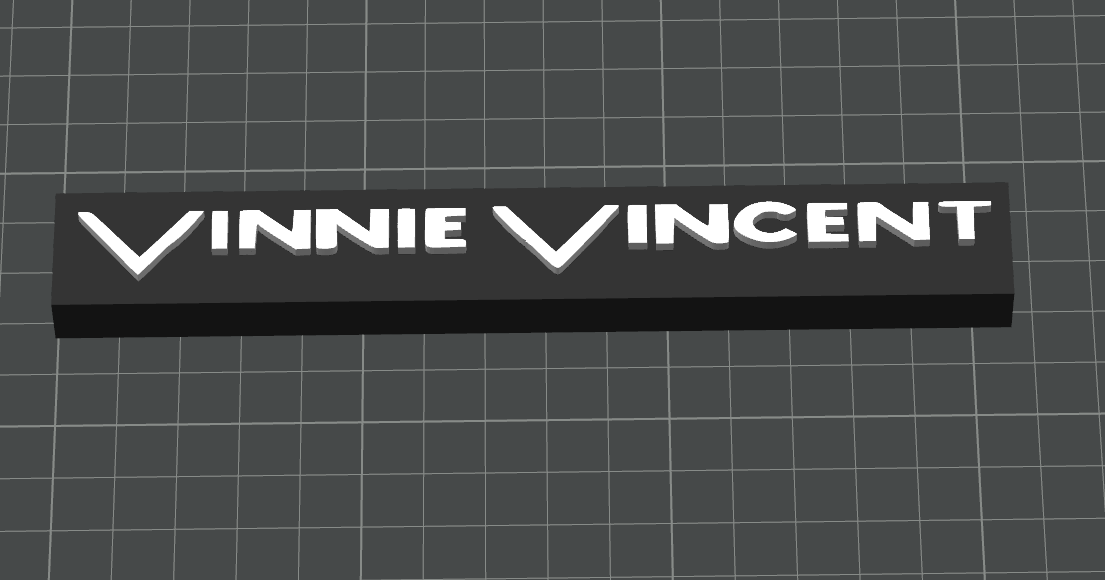 Vinnie Vincent 80's Band Sign by rsnider2 | Download free STL model ...