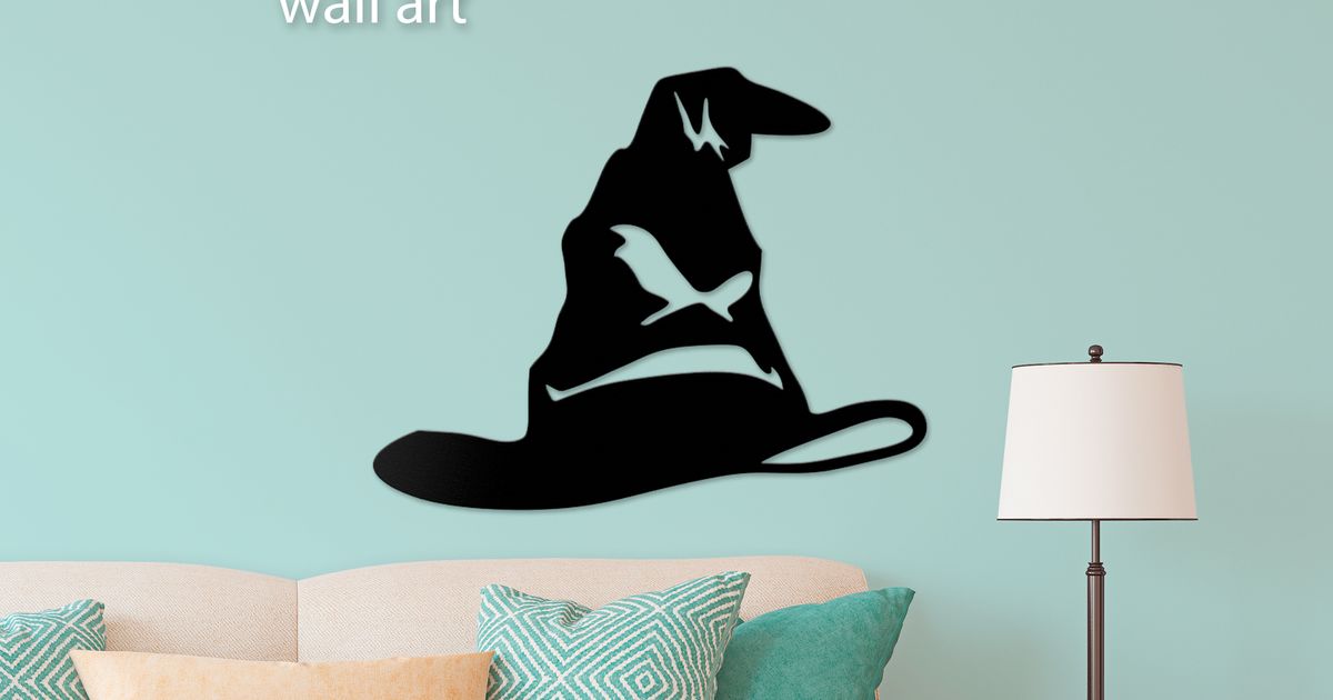 Hogwarts sorting hat wall art decoration by Indibles | Download free ...