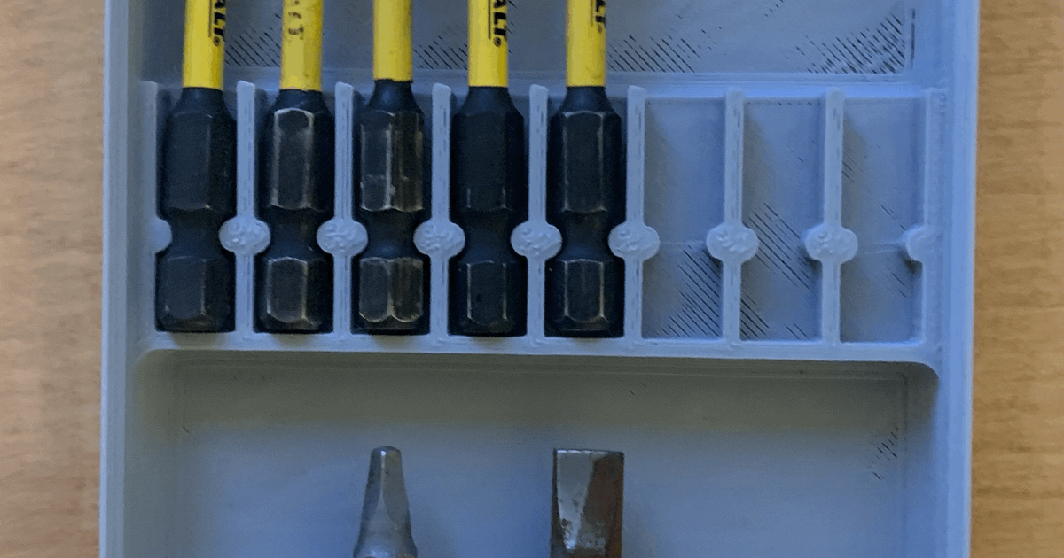 Gridfinity Driver Bit Tray 60mm by MyWay2Build | Download free STL ...