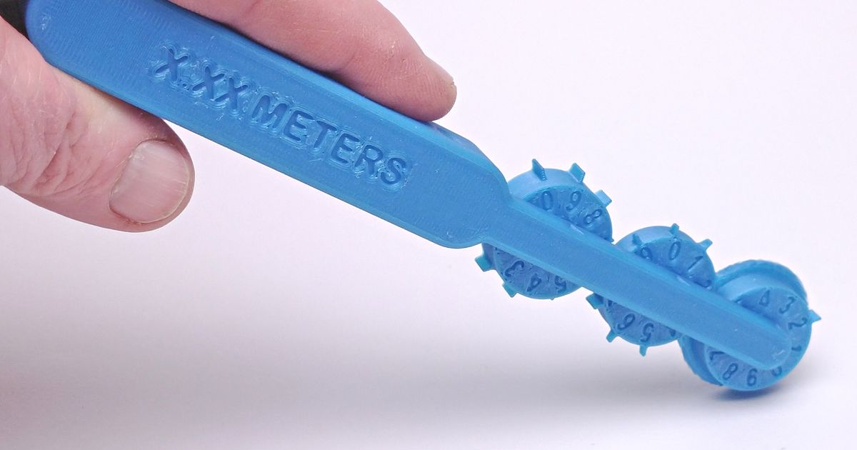 Rolling Meter Stick (print-in-place) by LoboCNC | Download free STL ...