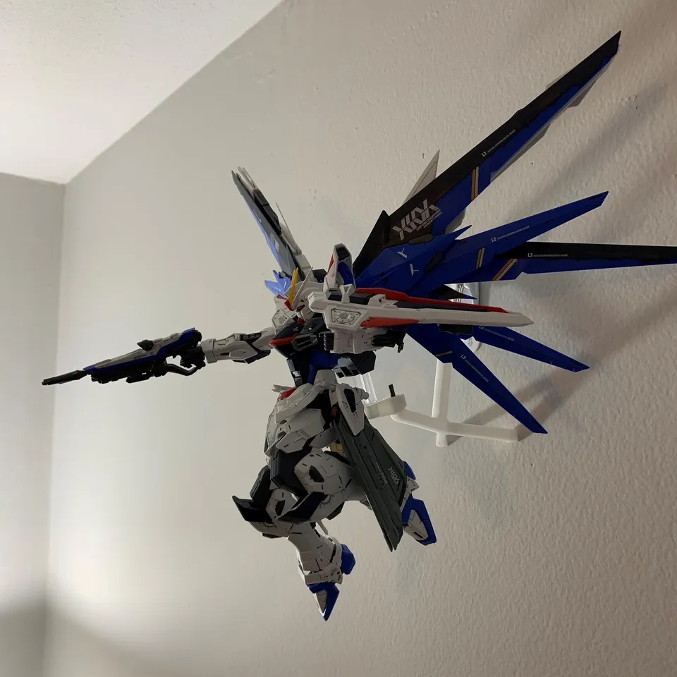 Wall-mount Gunpla base by stwaldo | Download free STL model ...