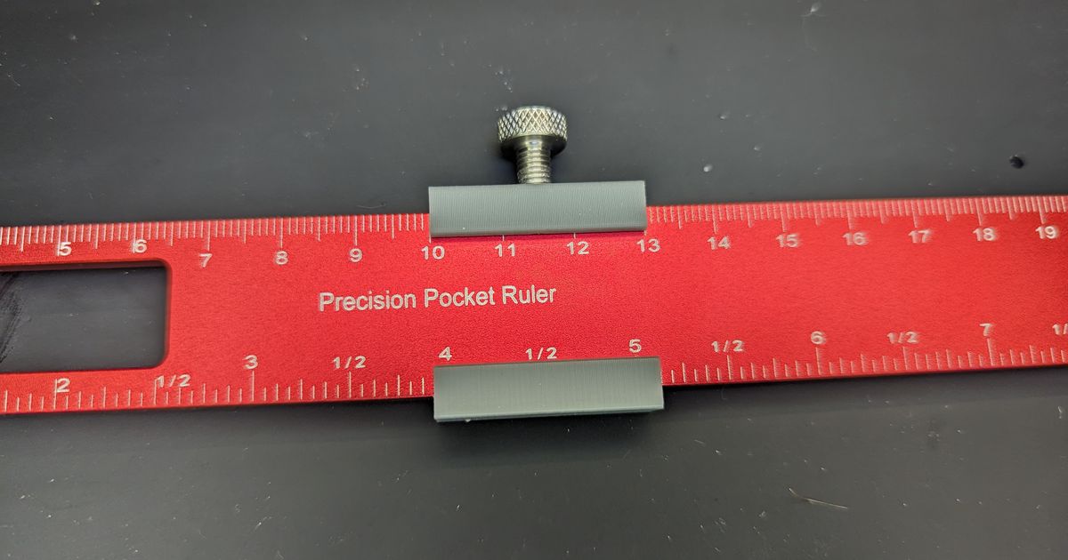 Sliding stop for Paolini Pocket Rule style rulers by scat25 | Download ...