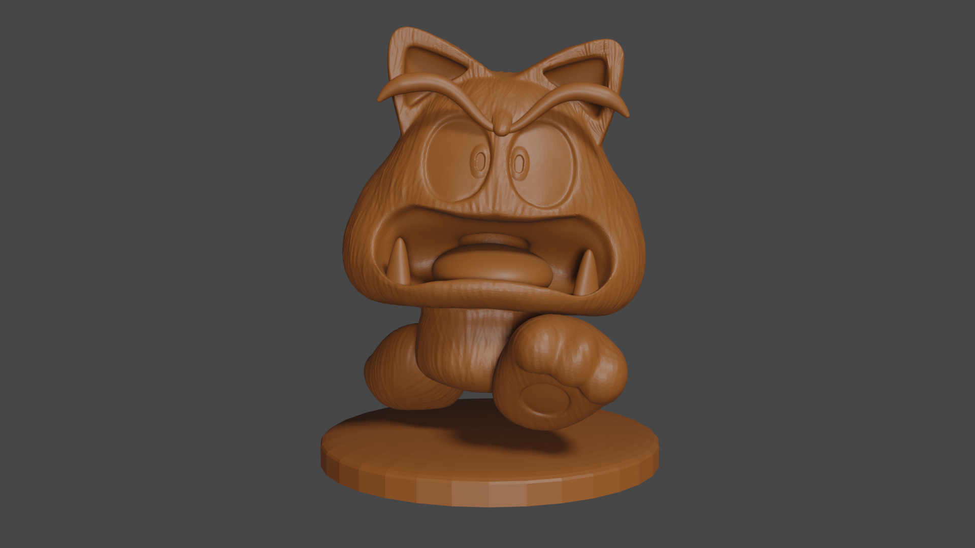 Mario inspired, Cat Goomba, Tabletop DnD miniature by ...