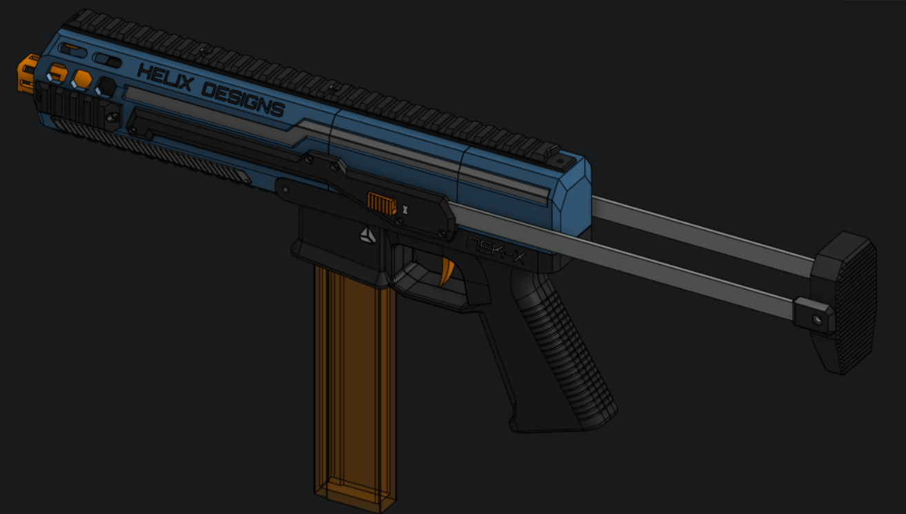 NSK-X Foam Dart Blaster por Brooklyn Tony | Descargar modelo STL gratuito | Printables.com