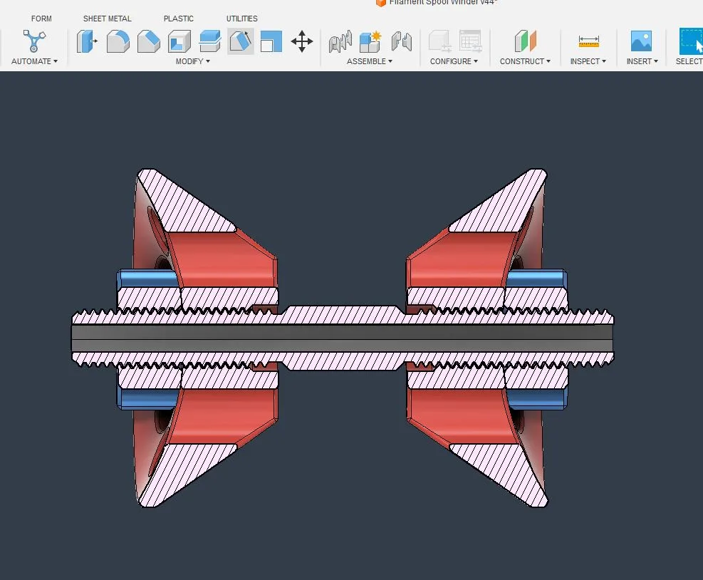 Filament Spool Winder For Electric Cordles Drill 1/4 Bit by PEZ3D ...