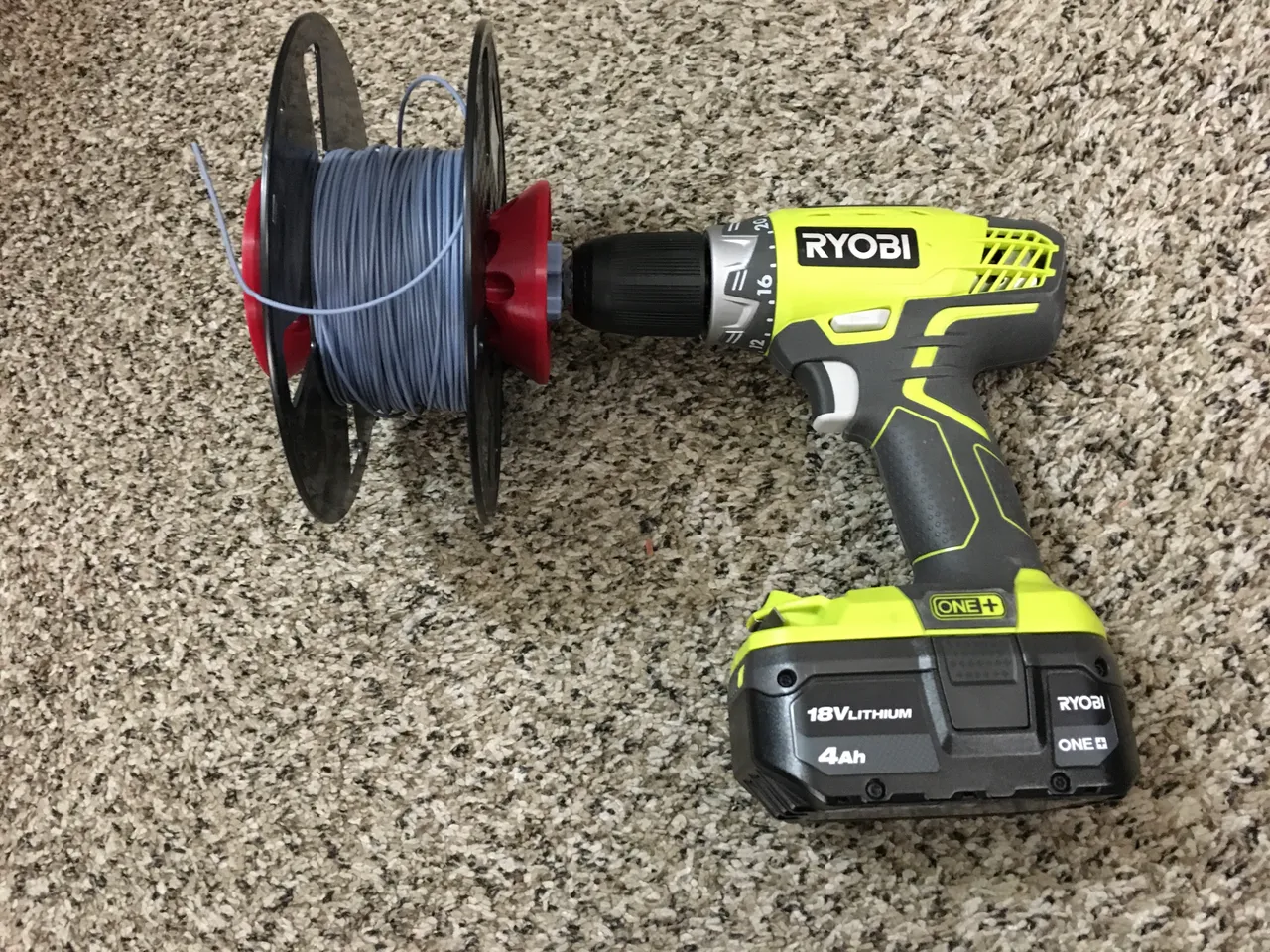 Filament Spool Winder For Electric Cordles Drill 1/4 Bit by PEZ3D ...