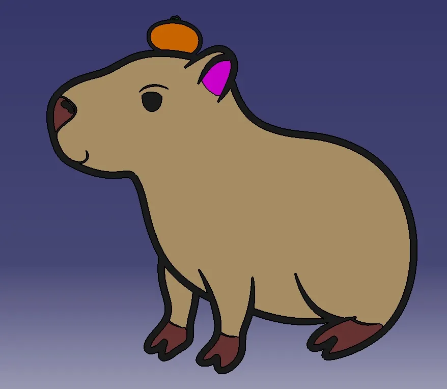 Cute Capybara decor by Petrik Tamás | Download free STL model | Printables.com