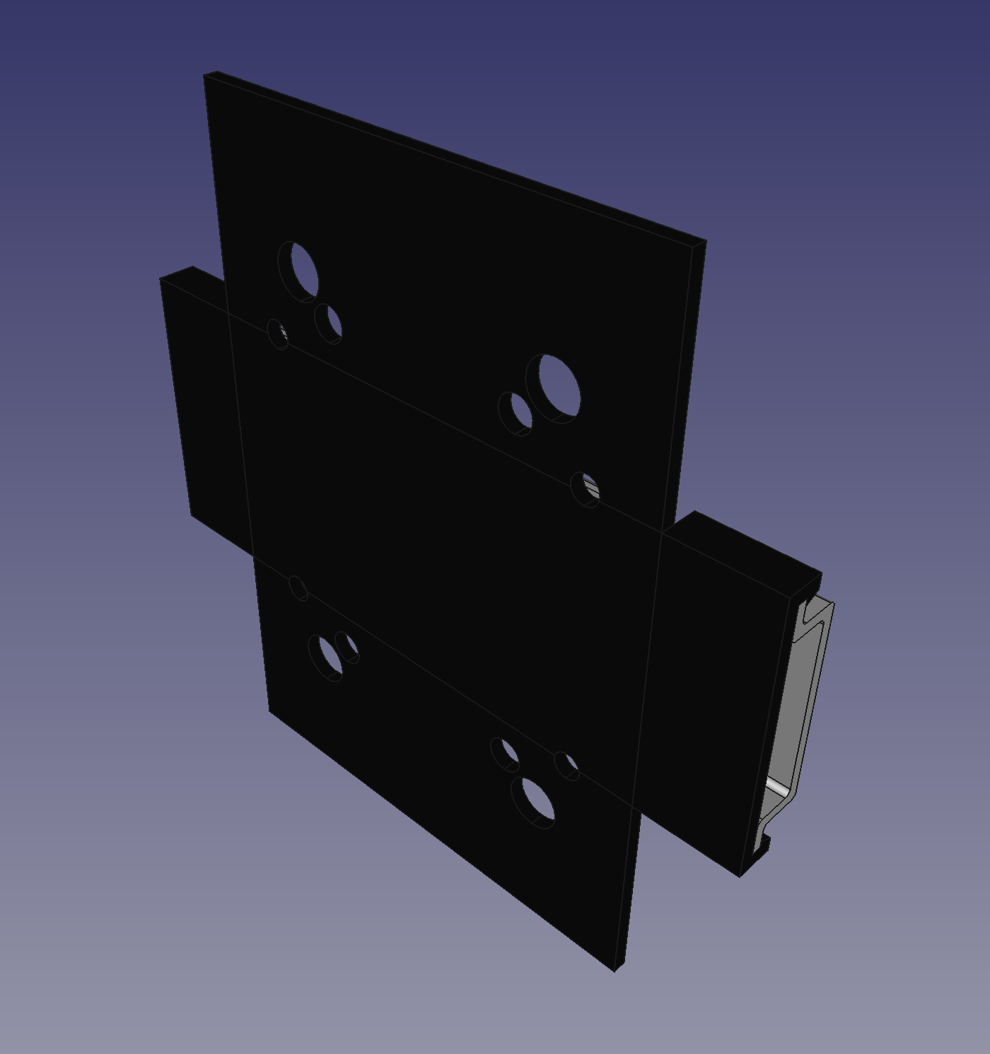Top Hat Rail mount for Olimex BOX-LIME by TobyLorenz | Download free ...