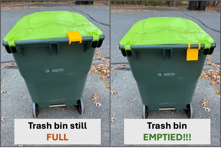 Sturdier Version of Full/Empty Flag for Curbside Waste Bin / Trash Can ...