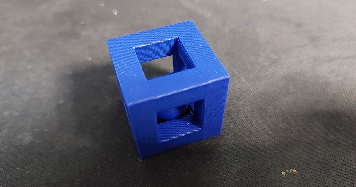 Ball in Cube by Martin Hardi | Download free STL model | Printables.com