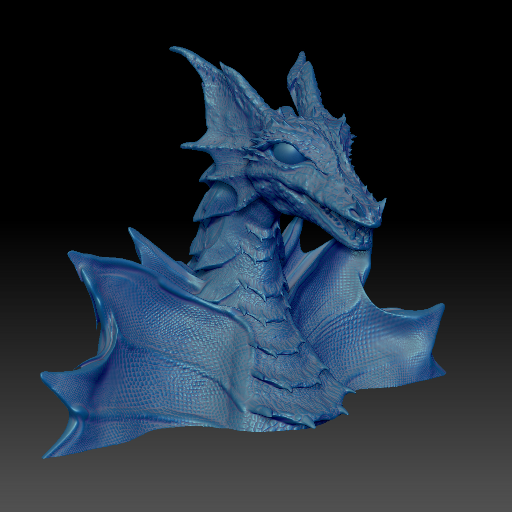 Dragon Bust (Dragoon, Animal) as -3D Printing Model by Qu3D 3D-Design ...