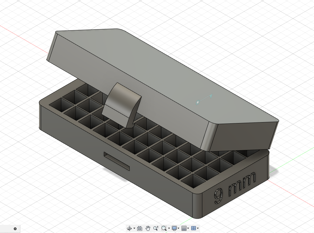 9mm 50 Round Case. Printable Hinge. by James Rogers | Download free STL ...