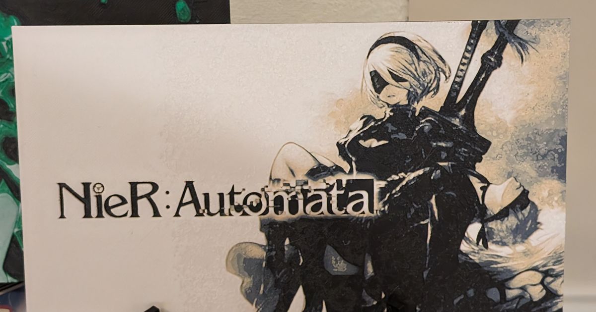 NieR:Automata - 2b,9s HueForge by Mike | Download free STL model ...