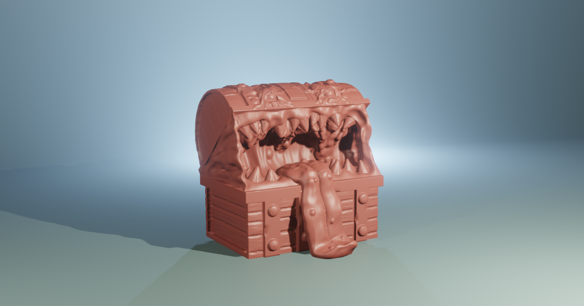 Mimic Chest - D&D Miniature (Supportless/FDM Friendly) by Kelev ...