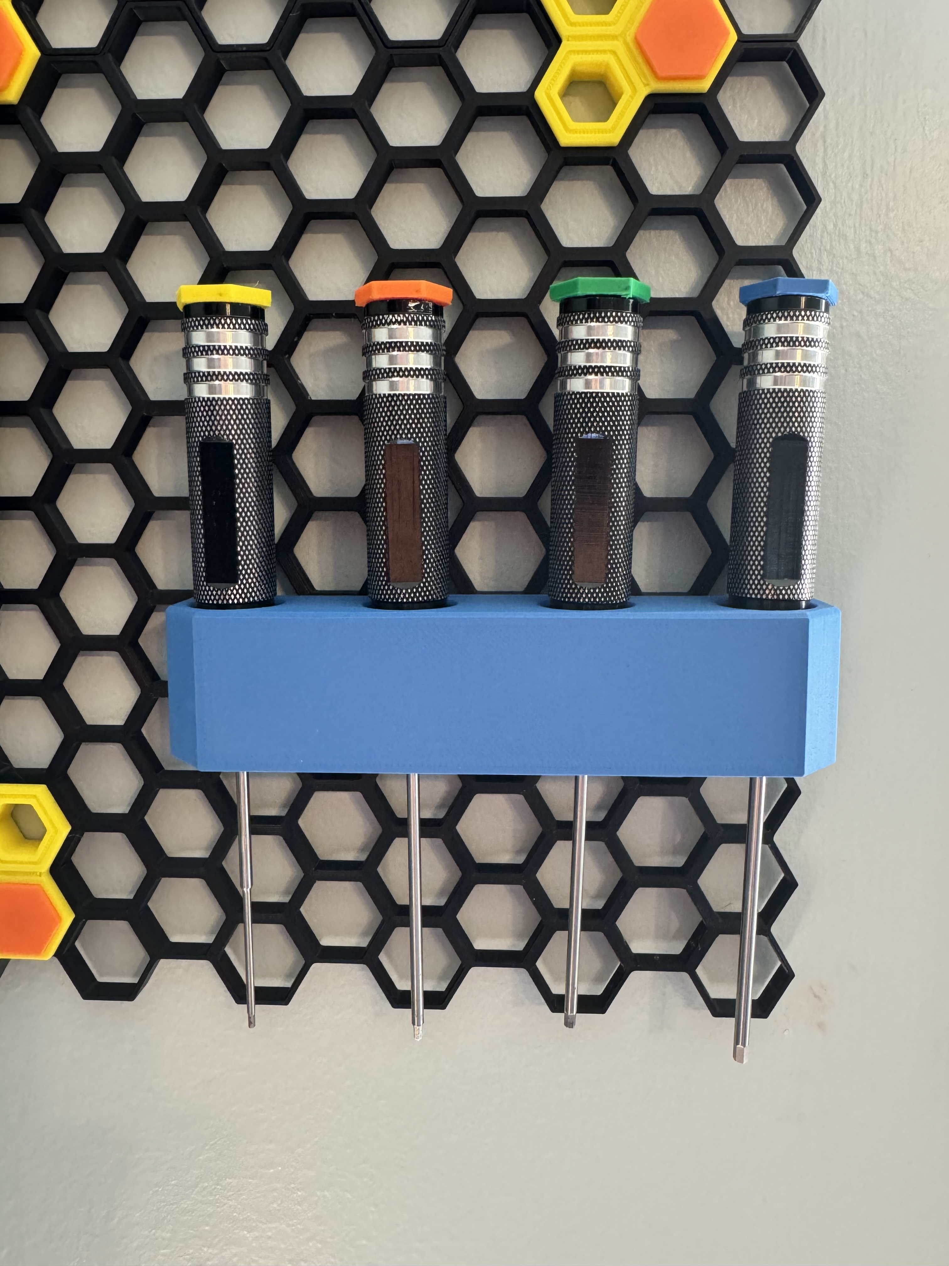 Hex Driver Holder for Honeycomb Storage Wall by Paul Aughey | Download free STL model ...