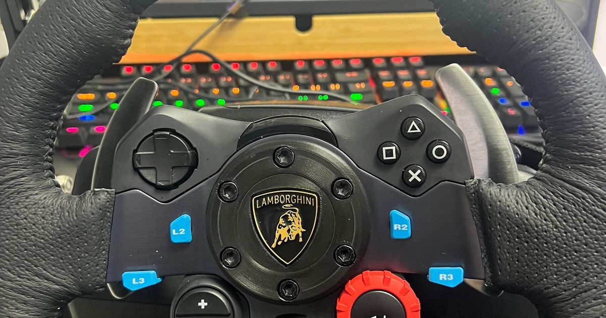 Logitech G29/G920 Lamborghini badge centre cap by HexScan3D | Download ...