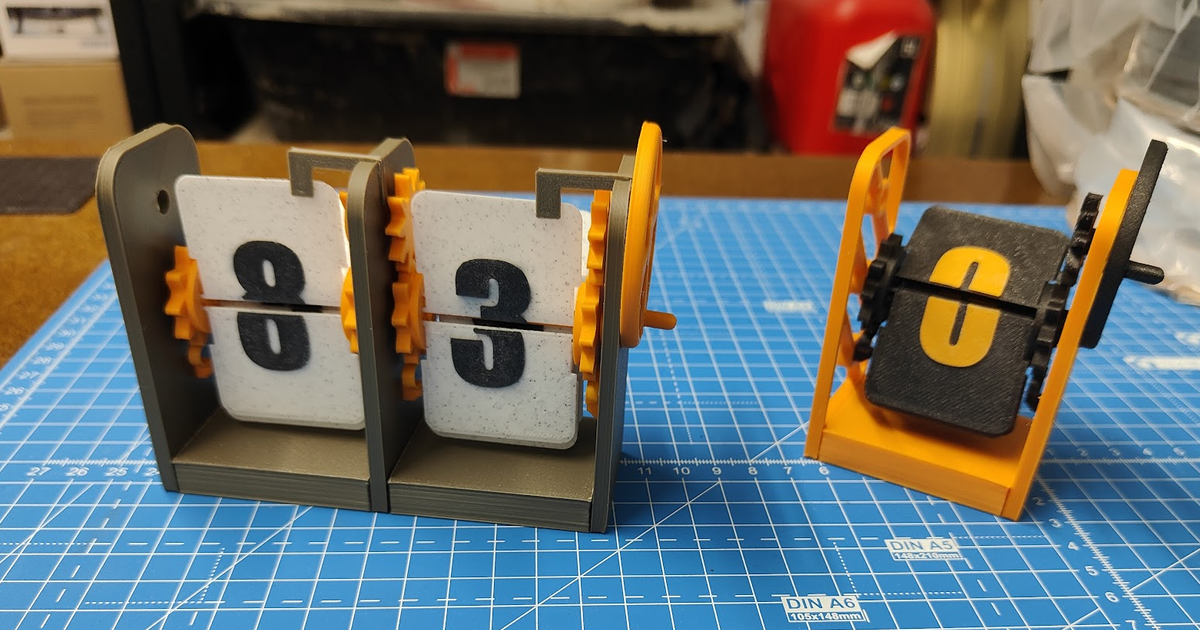 Split-Flap Counter by Lyrkan | Download free STL model | Printables.com