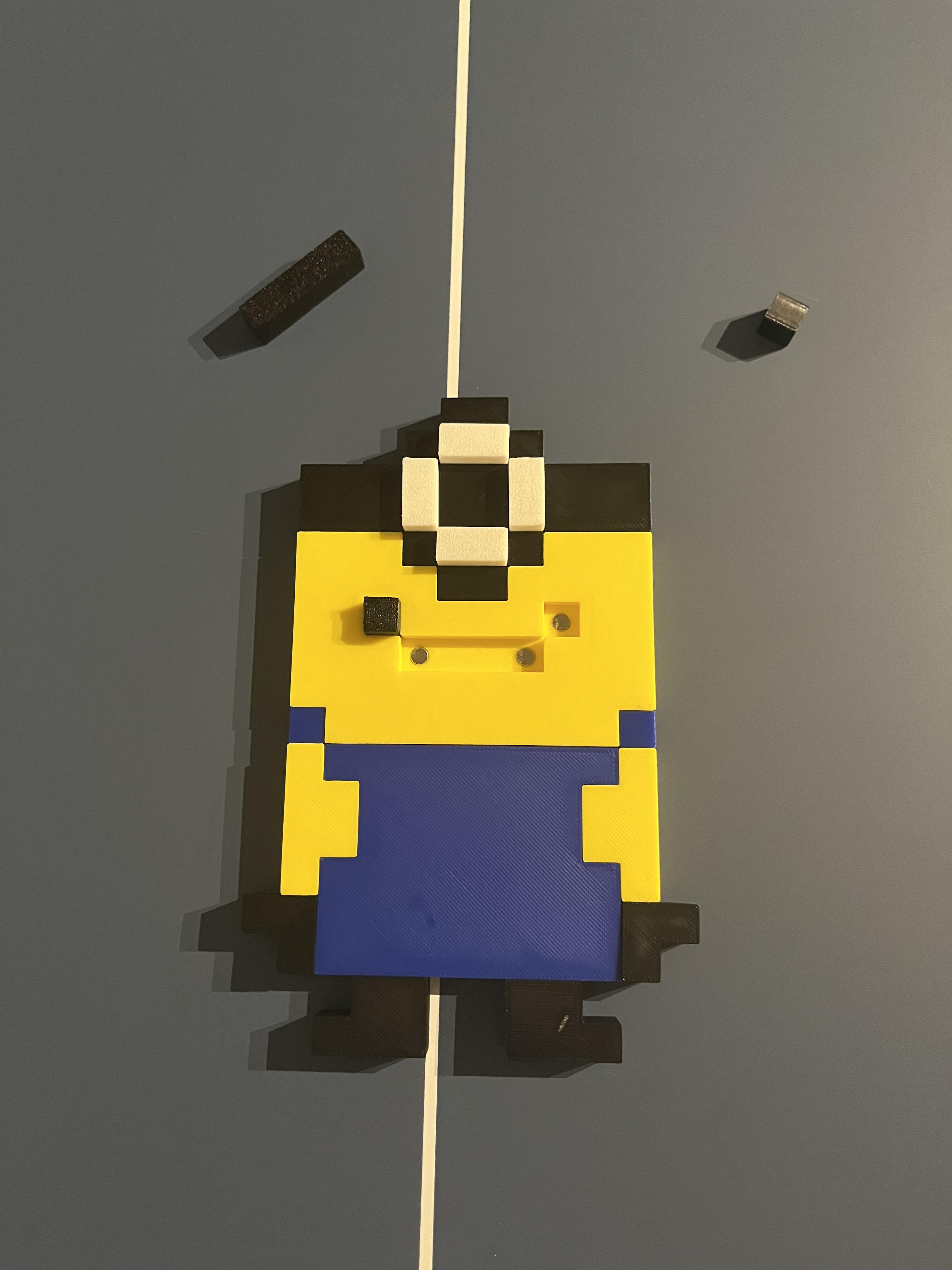 Pixel Minion Magnet Puzzle by Print By Bear | Download free STL model ...