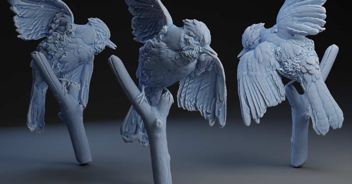 Put A Bird On it 3: Blue Jay by Peter Farell | Download free STL model ...