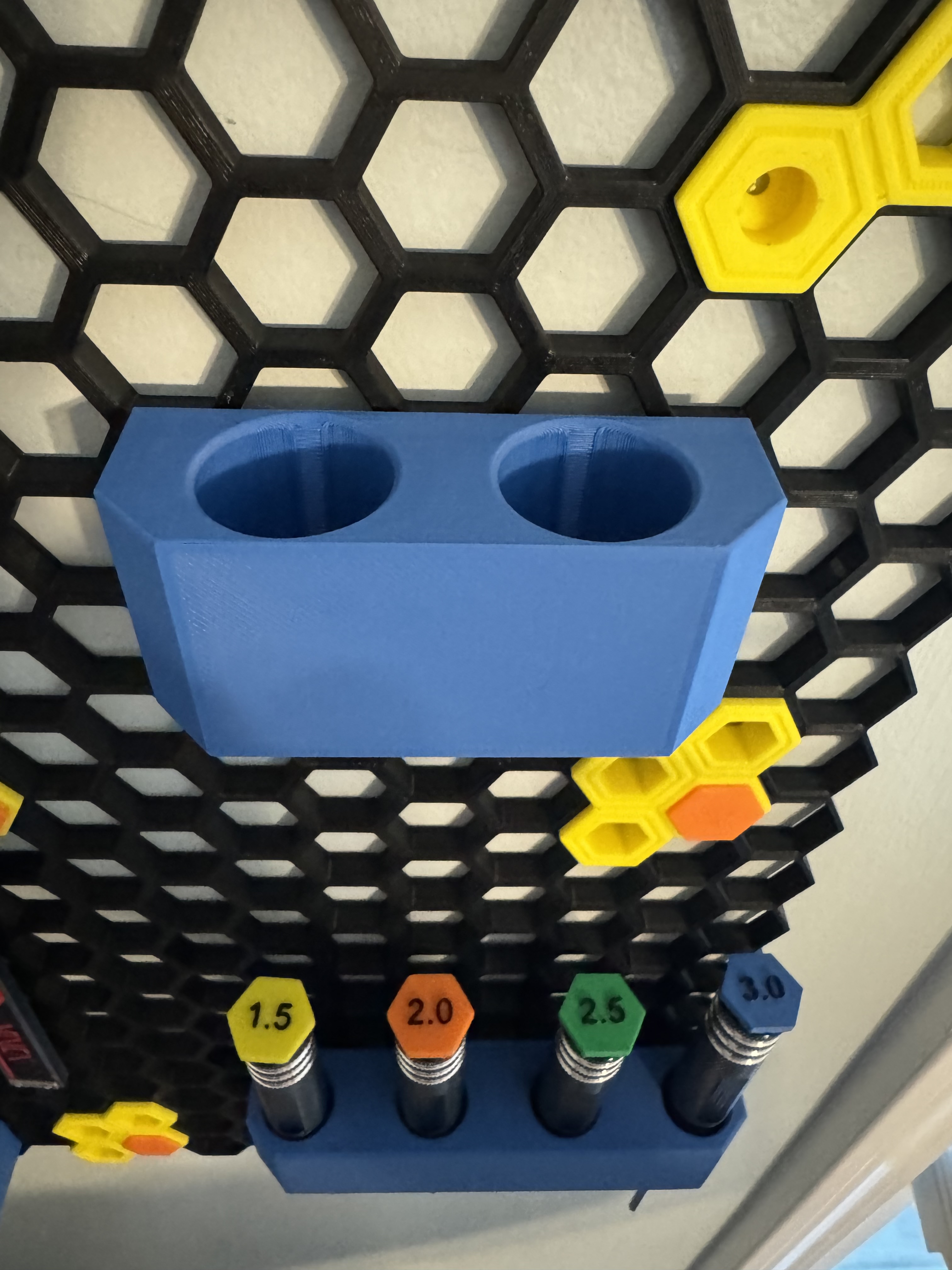 Hex Driver (Socket) Holder for Honeycomb Storage Wall by Paul Aughey | Download free STL model ...
