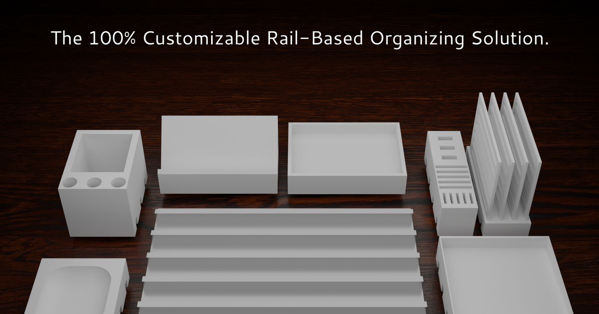 The 100% customizable desk organizer by Matrix | Download free STL ...