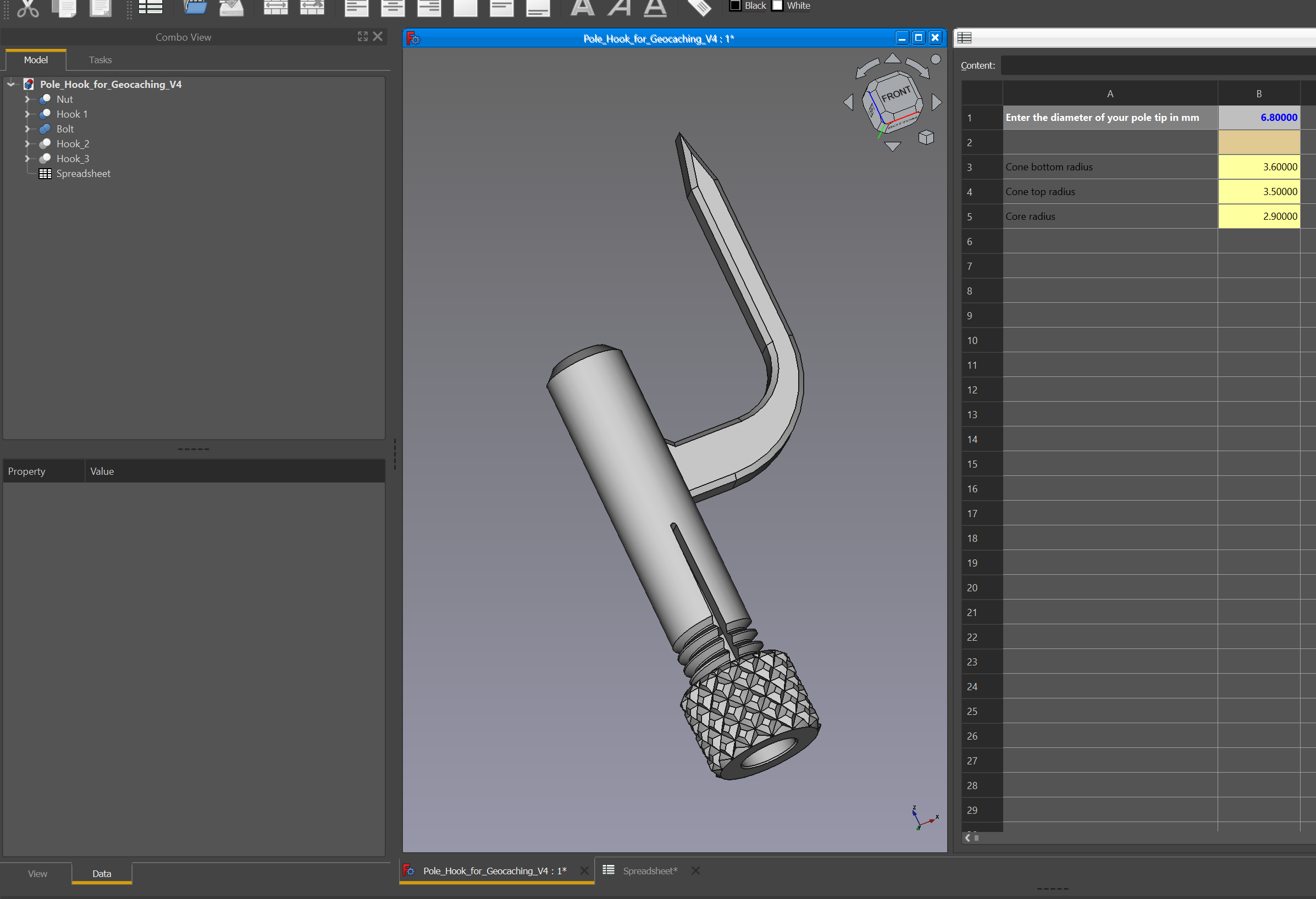 Fishing Rod Hook System for Geocaching (parametric) by MichaelQ ...