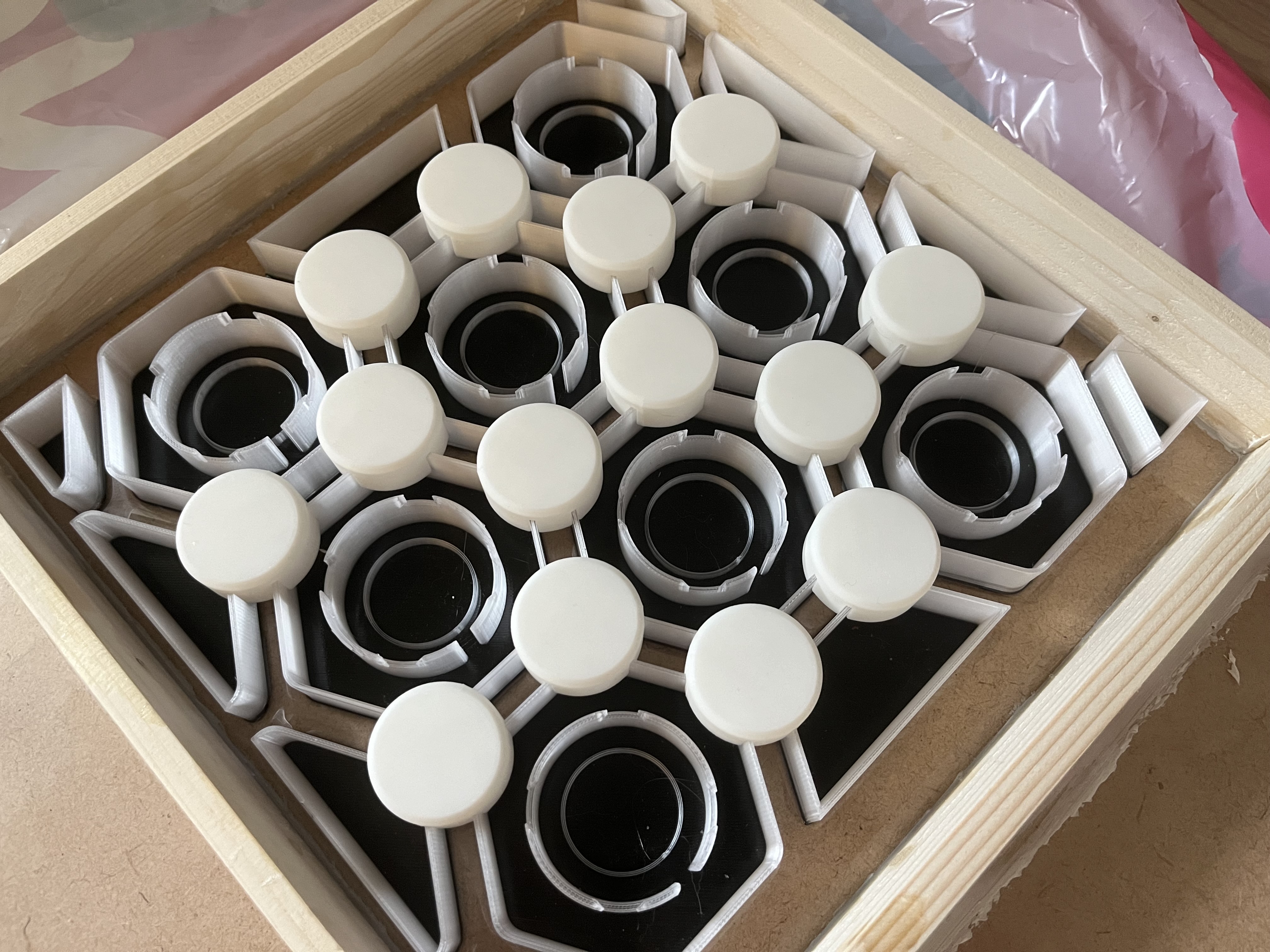 Hexagon modules for LED table by Maxim | Download free STL model ...