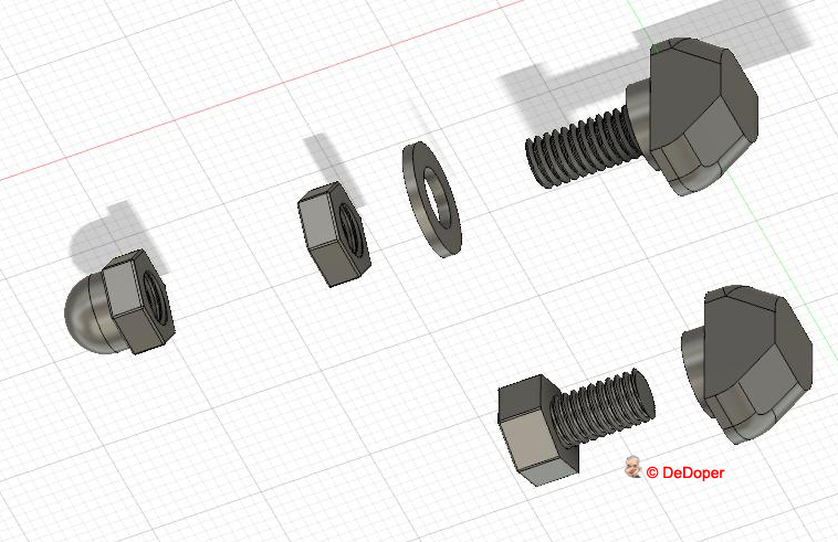 T-Nut T-Bolt and more for aluminum 3030 profiles by Dedoper | Download ...
