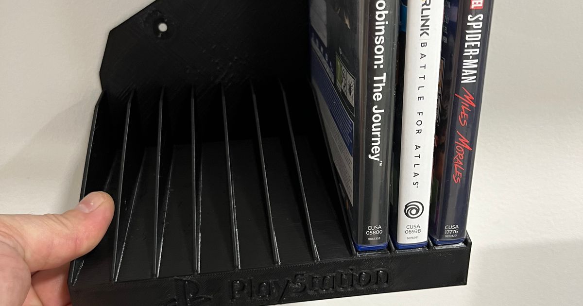 PlayStation case holder on wall by František Kršňák | Download free STL ...