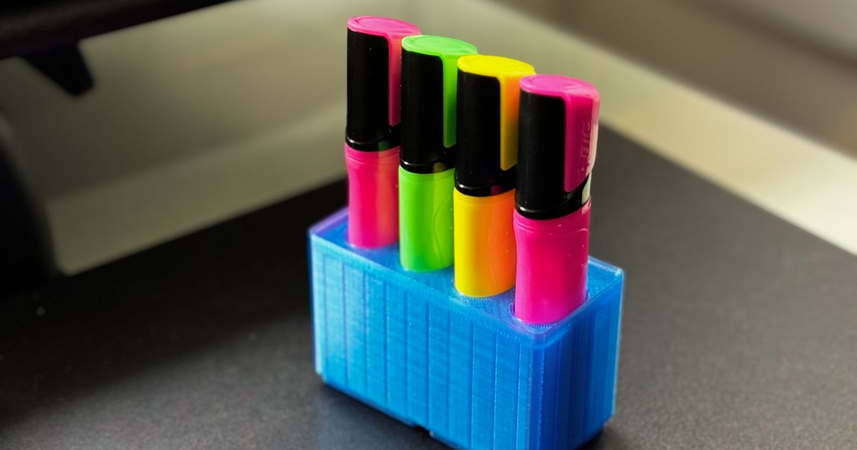 Gridfinity BIC "briteliner" highlighter holder by Sumter Tisdale ...