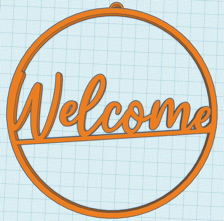 Welcome Door Hanger by Tom | Download free STL model | Printables.com